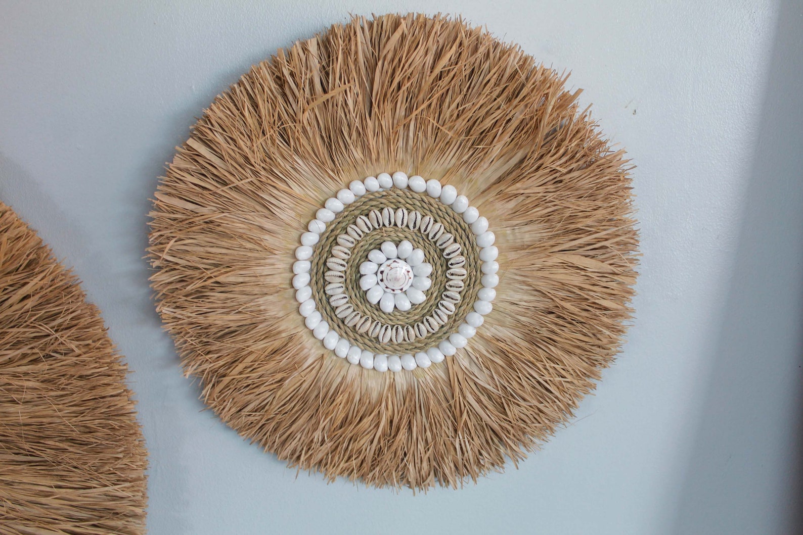 Semaya 3 Piece Wall Art Set, Triptych Round Wall Hanging Neutral Color ...