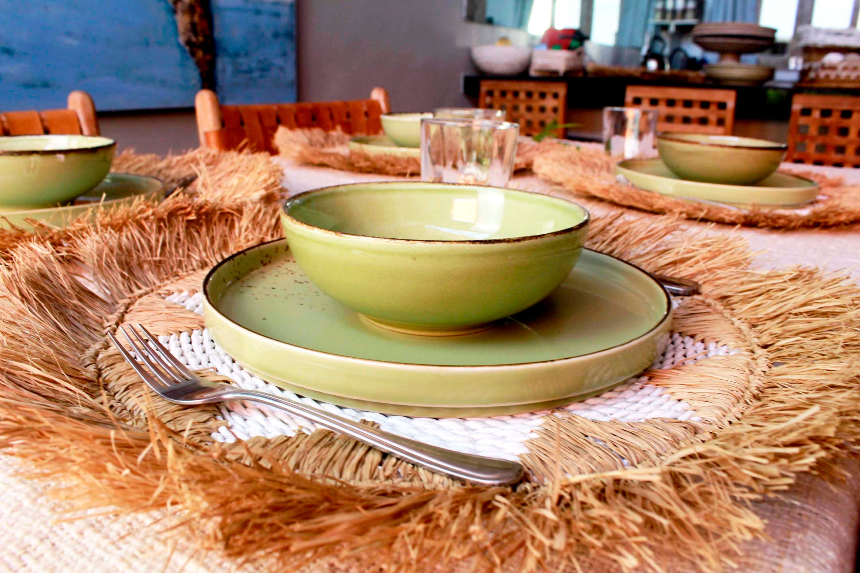 Unique Round Table Mat Boho Chic Fringes Placemat Handmade With Natural ...