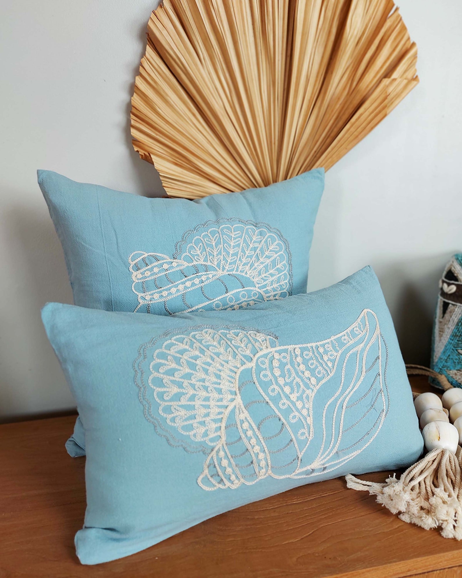 Home Decor Package in Bali Beaded Bamboo Box for Home Furnishings, Blue ...