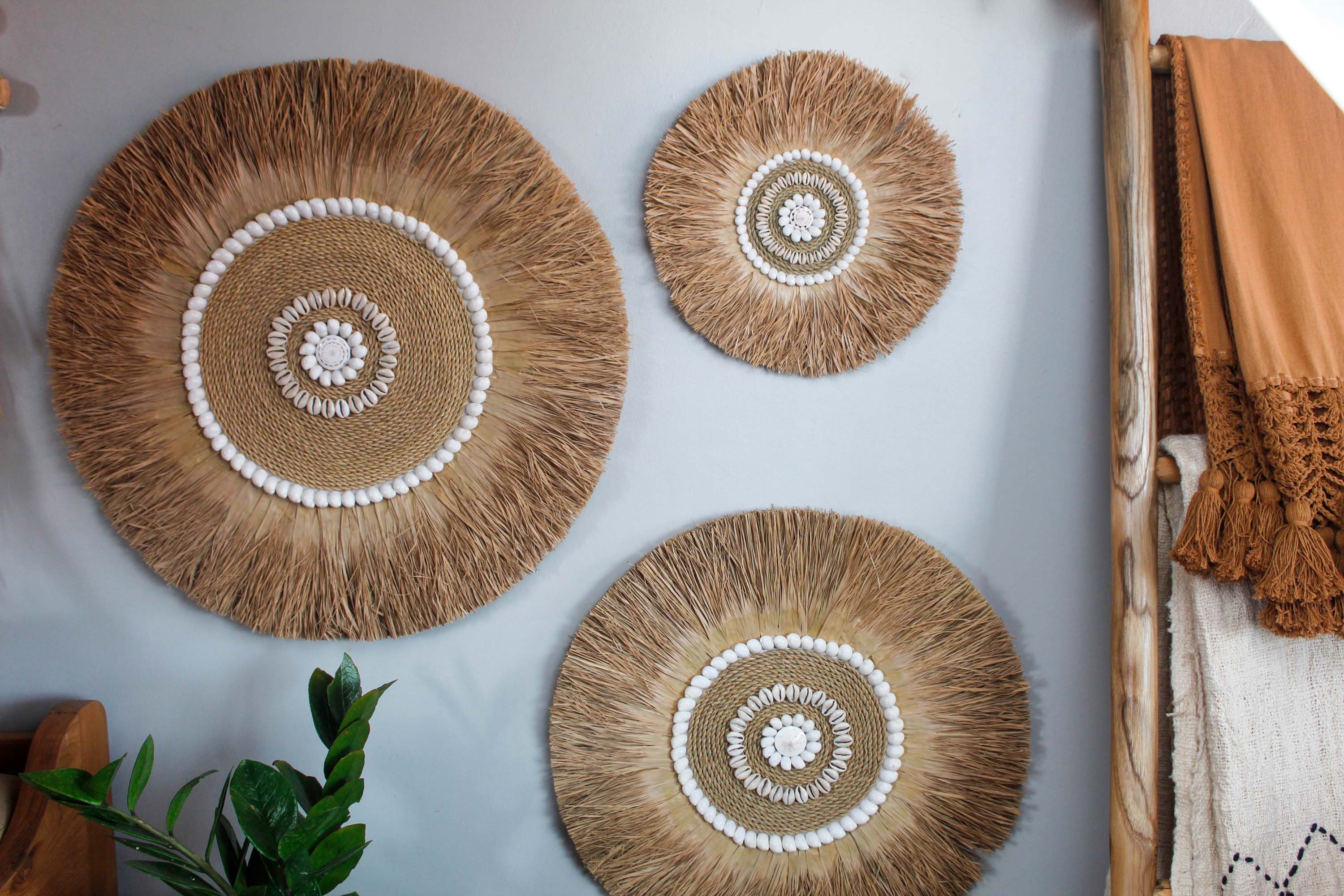 Semaya 3 Piece Wall Art Set Triptych Round Wall Hanging - Etsy