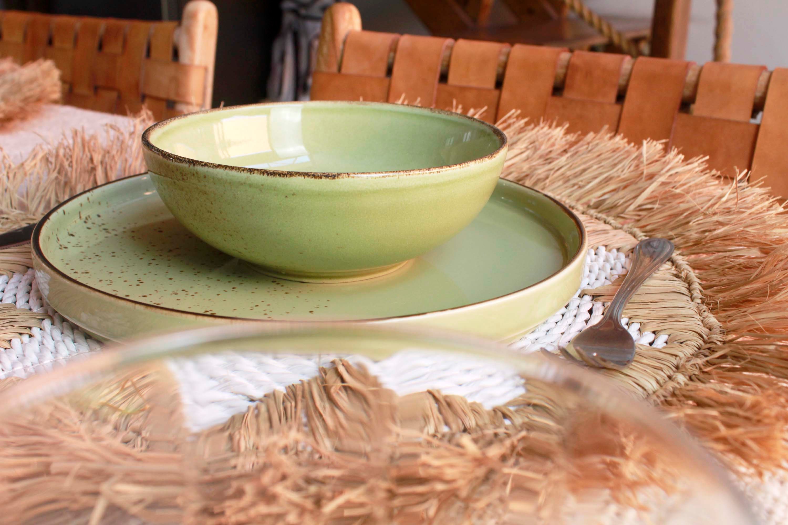 Unique Round Table Mat Boho Chic Fringes Placemat Handmade With Natural ...