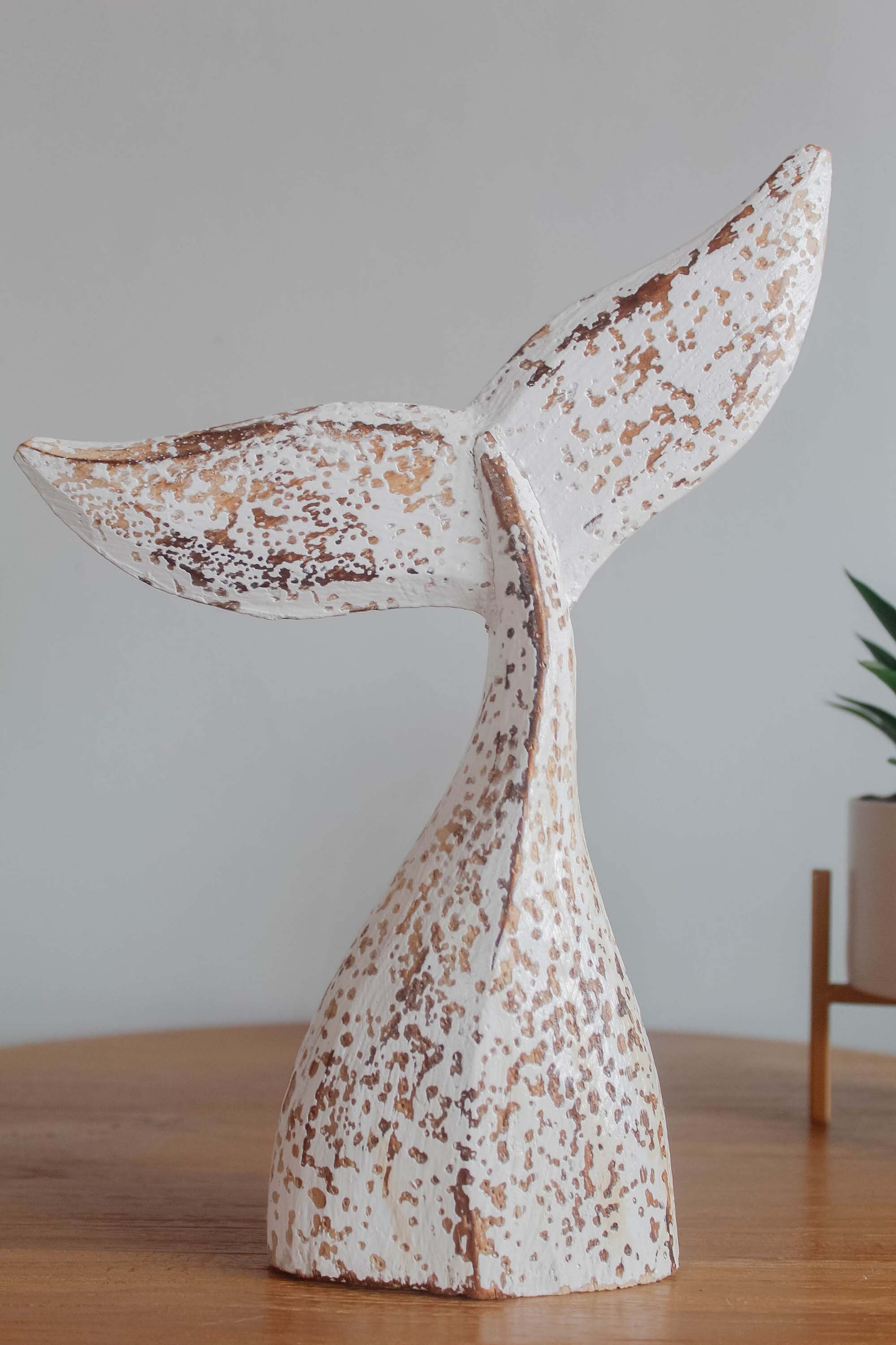 Set of 3 Wooden Fish Tails Decorations, Dolphin Tails Rustic ...