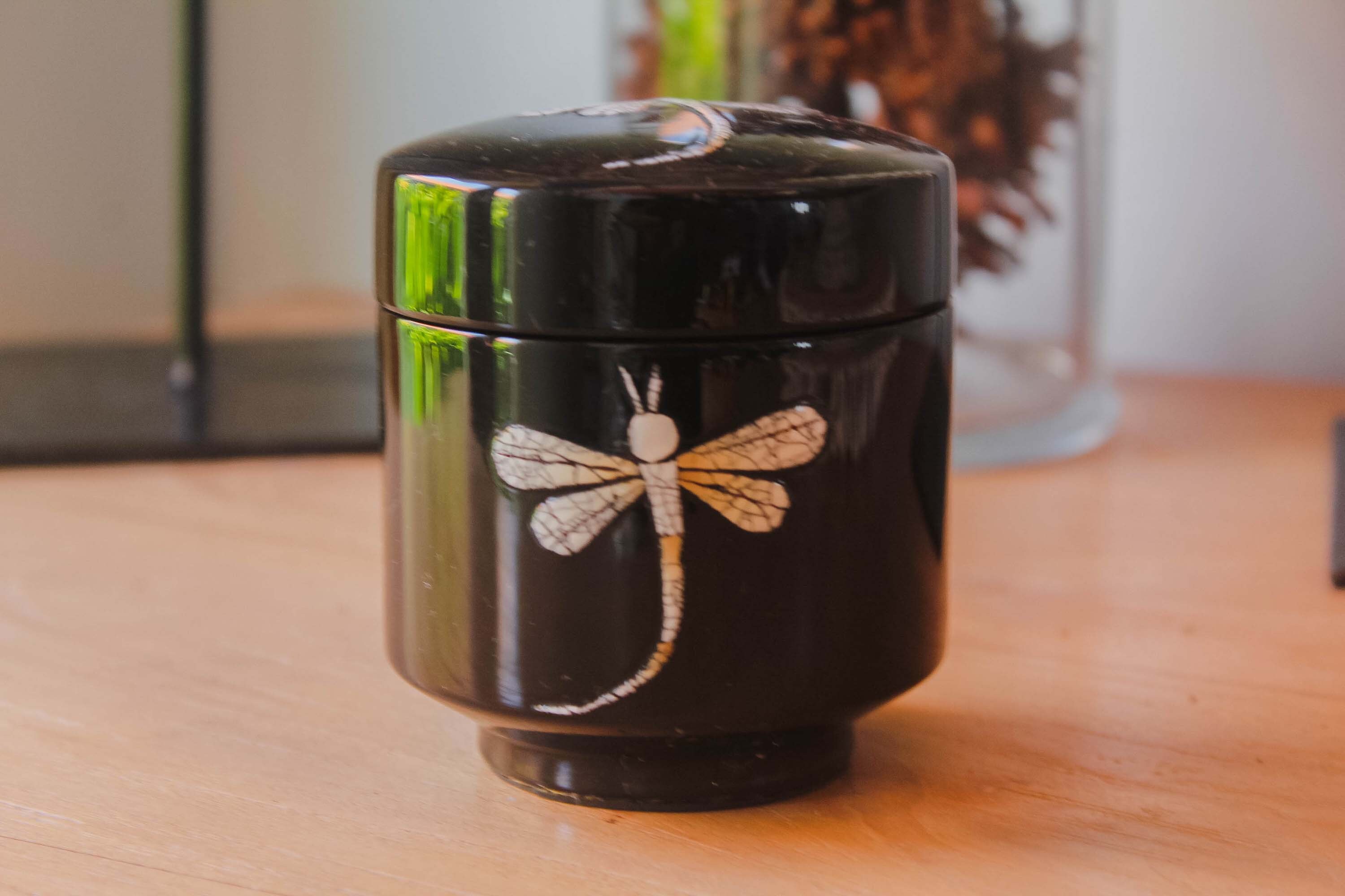 Lacquer Box Dragonfly Design, Mini Box With Lid for Bedroom Organizer ...
