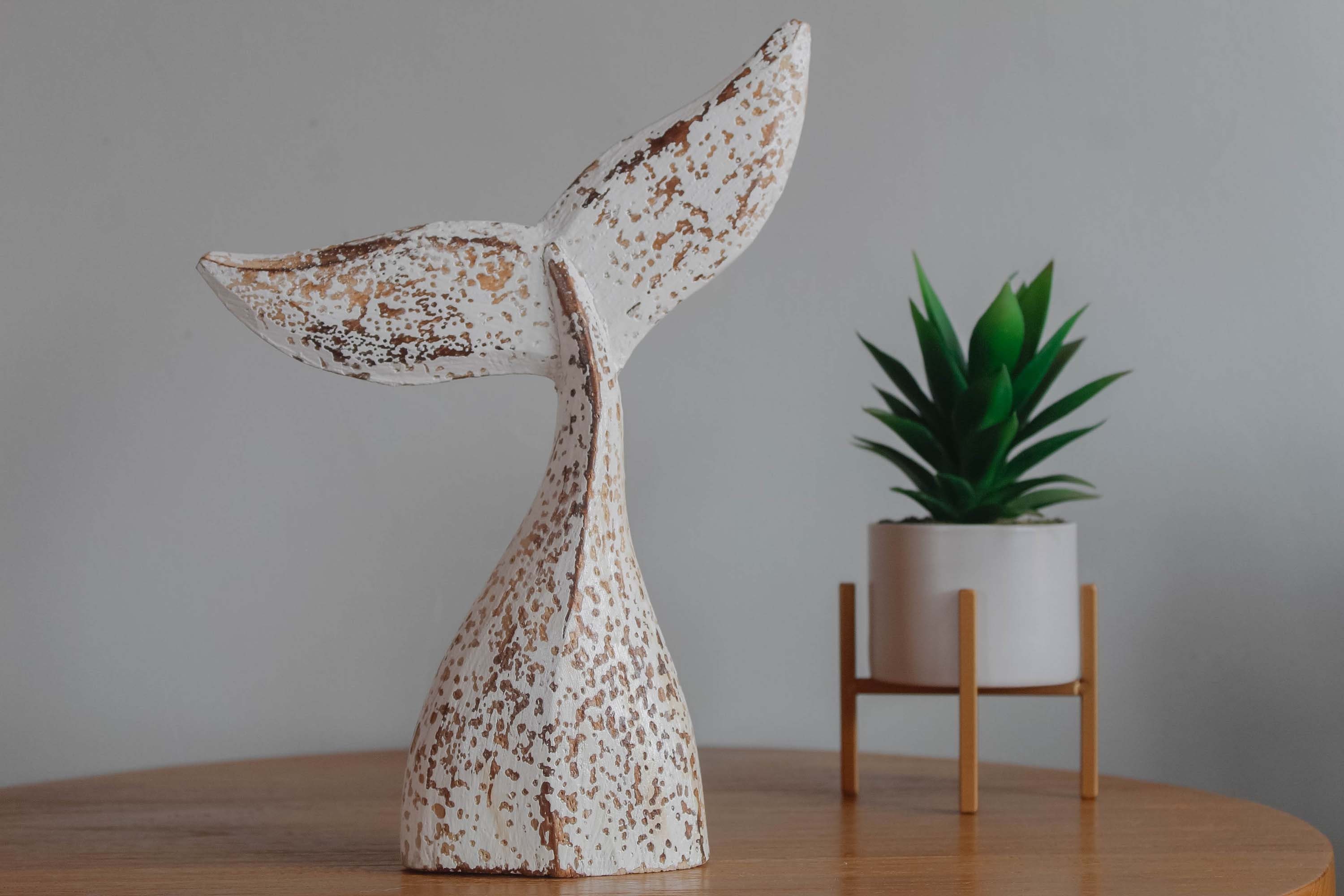 Set of 3 Wooden Fish Tails Decorations, Dolphin Tails Rustic ...