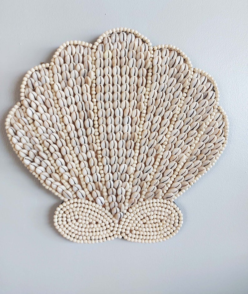Boho Beach Decor Oyster Shells Seashell Wall Art Beach Theme - Etsy