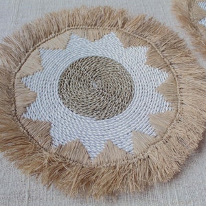 Unique Round Table Mat - Boho Chic Fringes Placemat - Handmade With ...