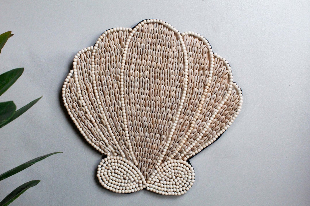 Boho Beach Decor Oyster Shells, Seashell Wall Art Beach Theme Decor ...