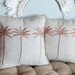 Embroidered Palm Tree Linen Cushion Cover, Handstitched Edges - Etsy