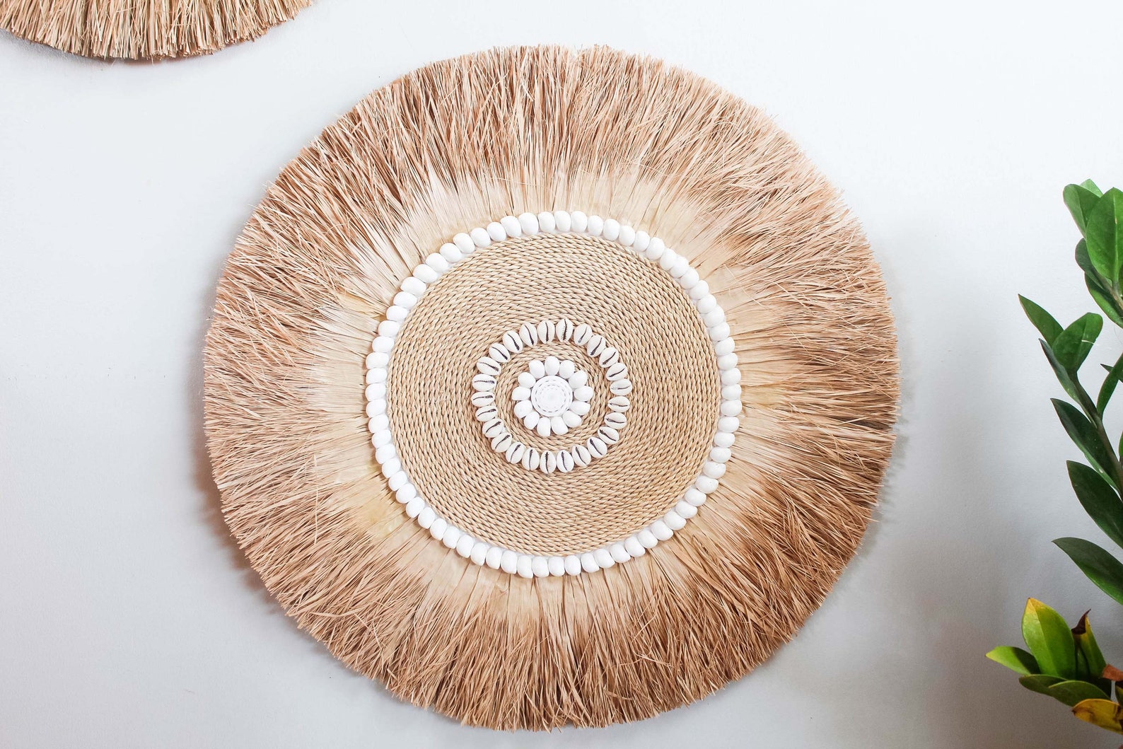 Semaya 3 Piece Wall Art Set, Triptych Round Wall Hanging Neutral Color ...