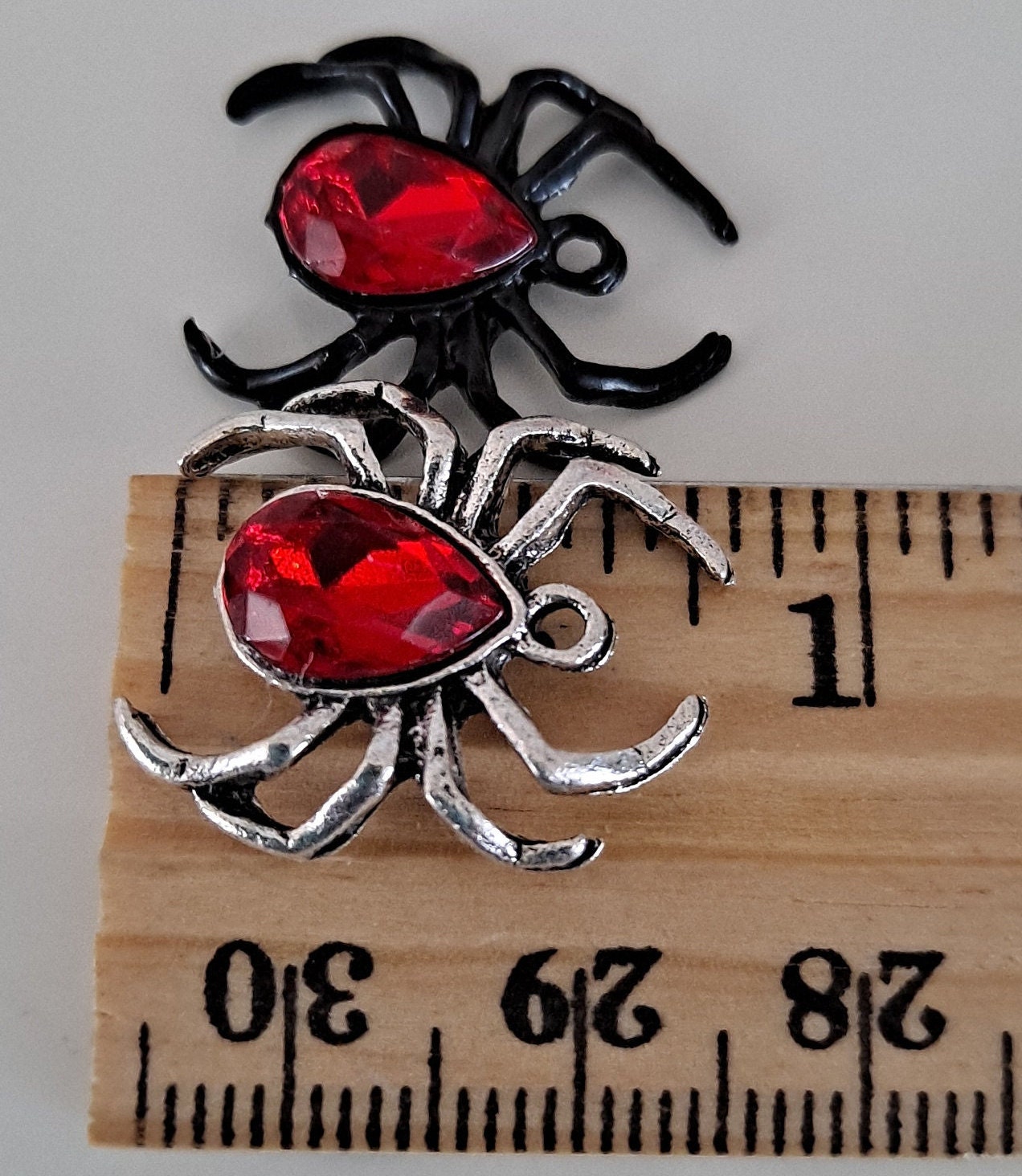 Miniature, Mini, Micro, Red Jeweled Spider, Insect, Bug, Jewelry ...
