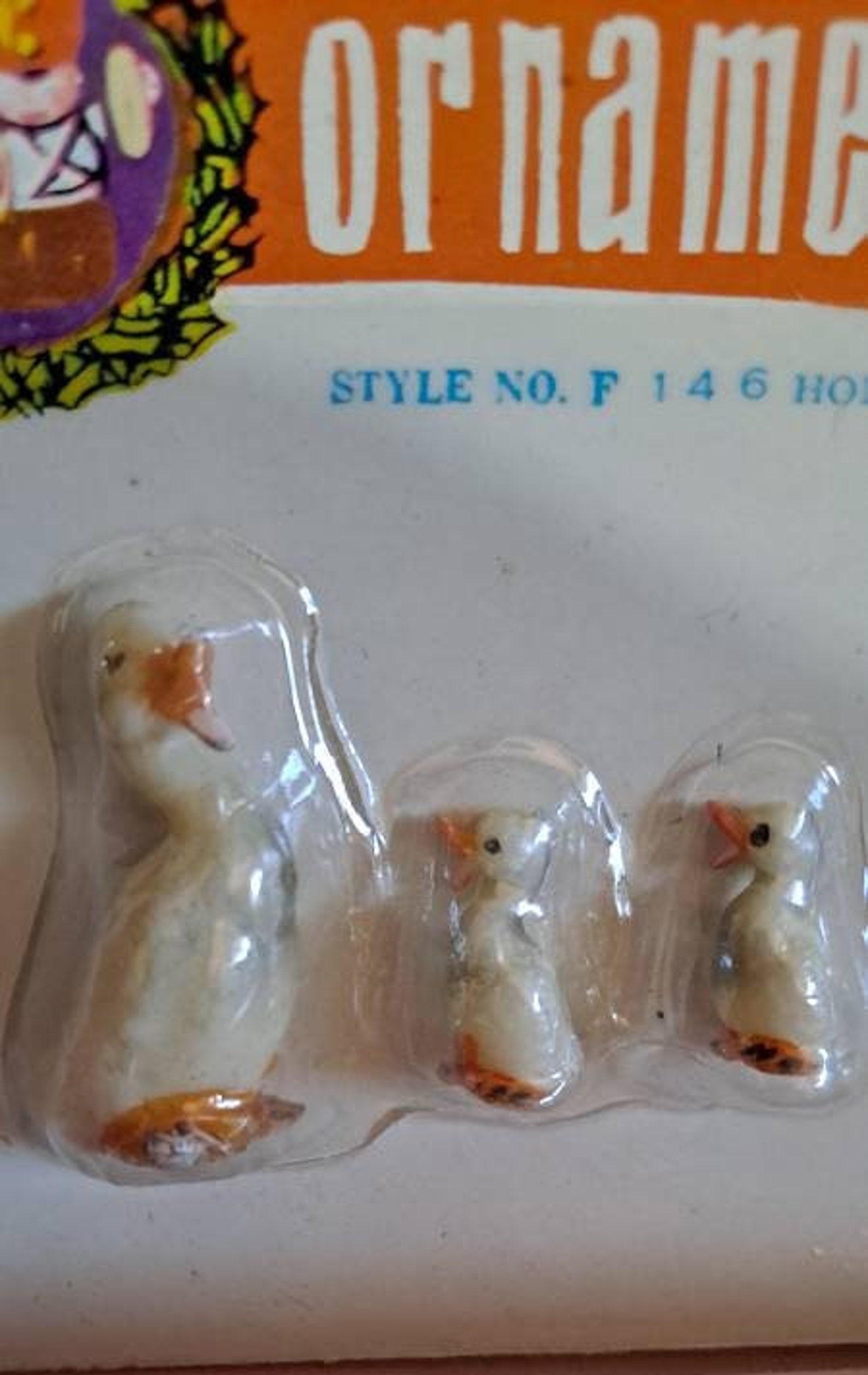 Vintage NOS Micro Minis, Miniature Goose, Goslings, Geese, Christmas ...