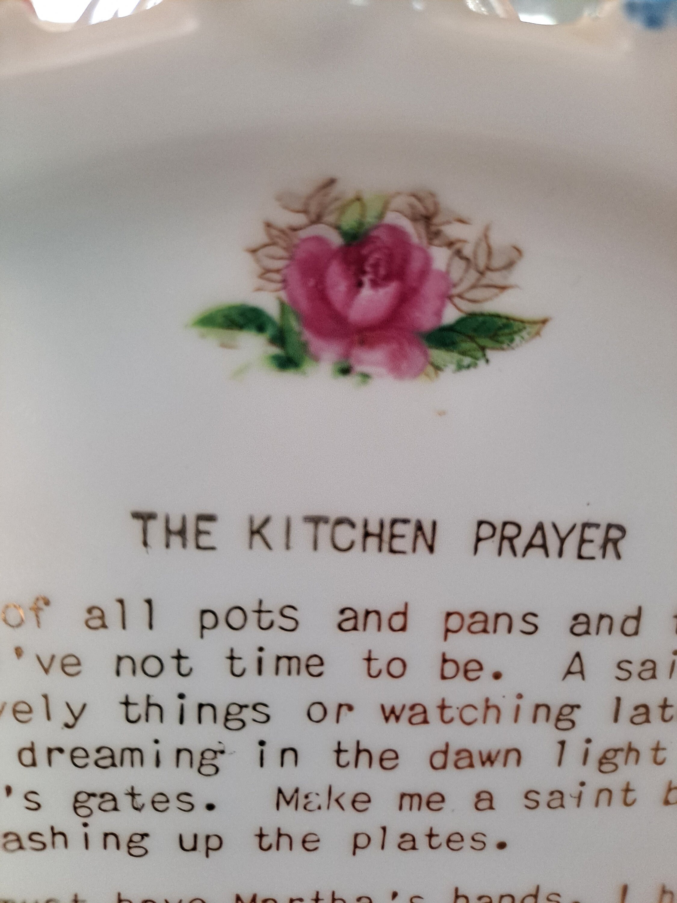 Vintage Decorative Kitchen Prayer Plate With Hanger - Etsy