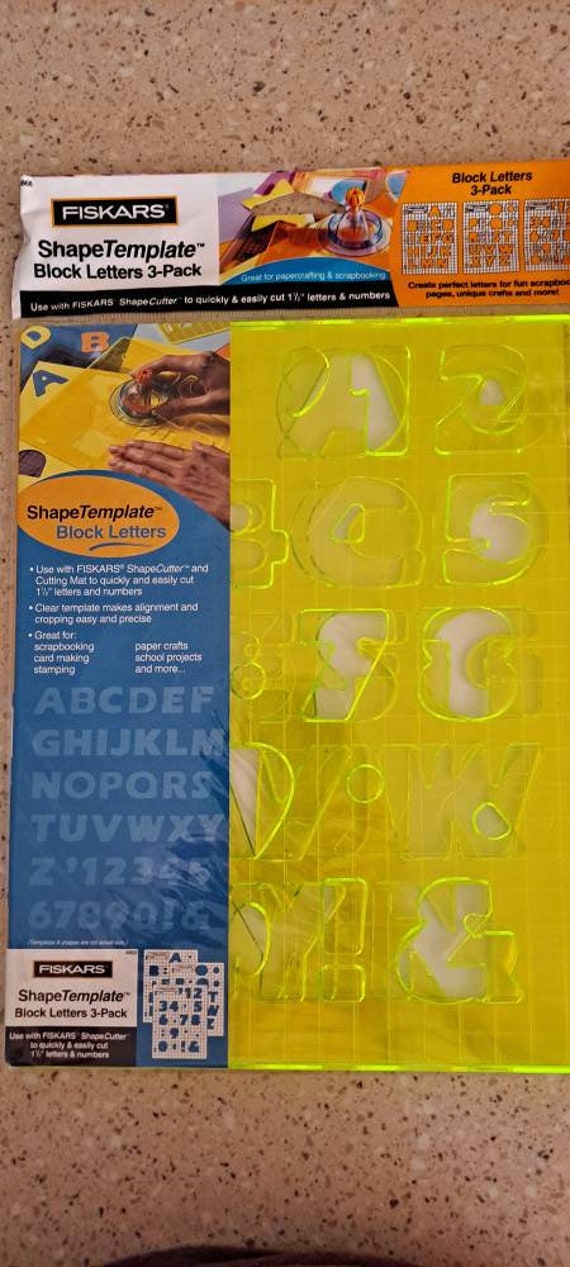 Fiskars Shape Templates Block Letters and Shapes - Etsy