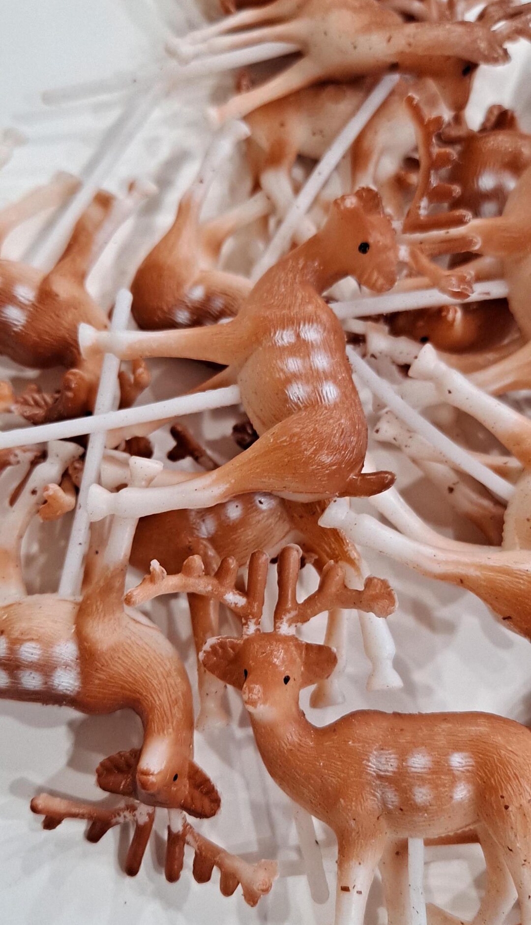 Deer Picks, Reindeer, Buck, Christmas, Winter, Cupcake, Cake, Diorama ...