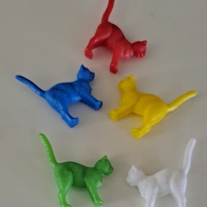 NOS Dime Store, Bright, Colorful Mini Plastic Cat, Miniature, Craft ...