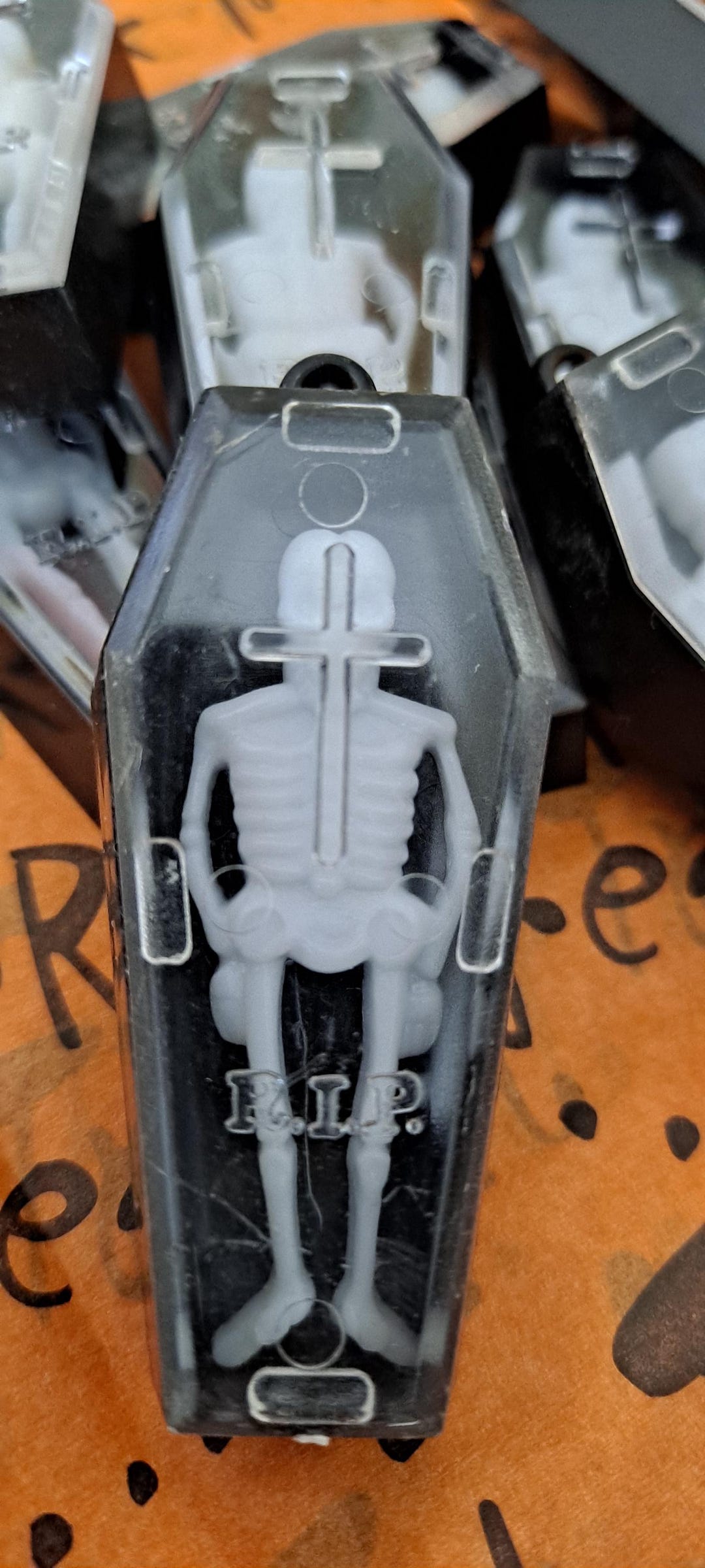 Vintage Miniature Skeleton Inside a Coffin, Cracker Jack, Gumball ...