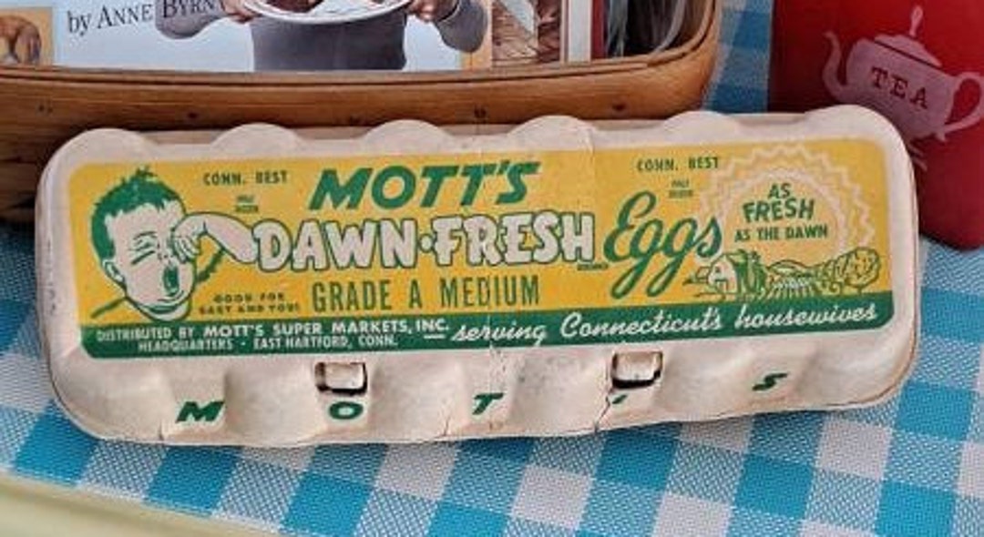 Vintage Mott's Supermarket Dawn Fresh Egg Carton - Etsy