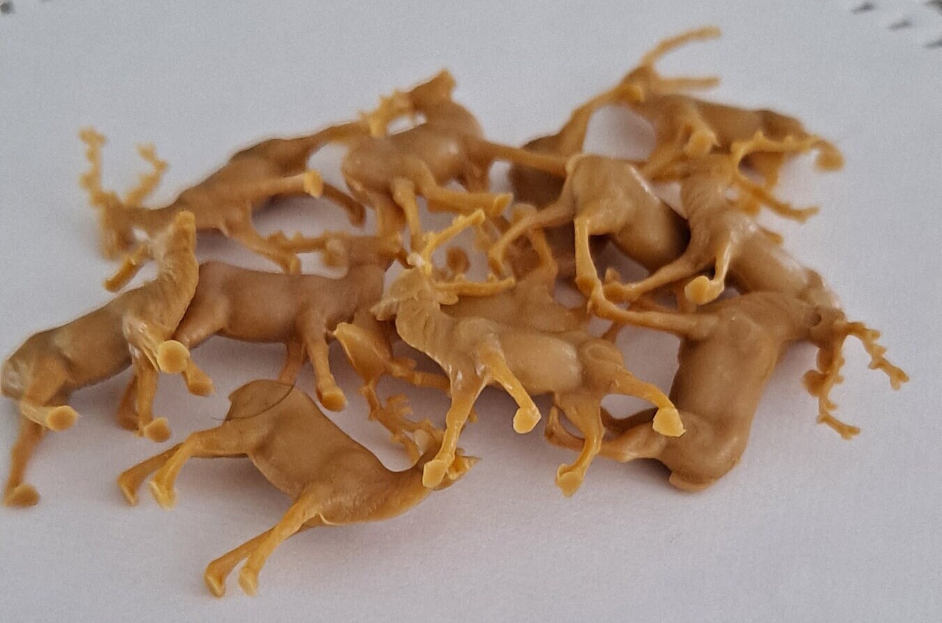 Vintage Mini Miniature Antelope Reindeer Deer Christmas Advent Snow ...