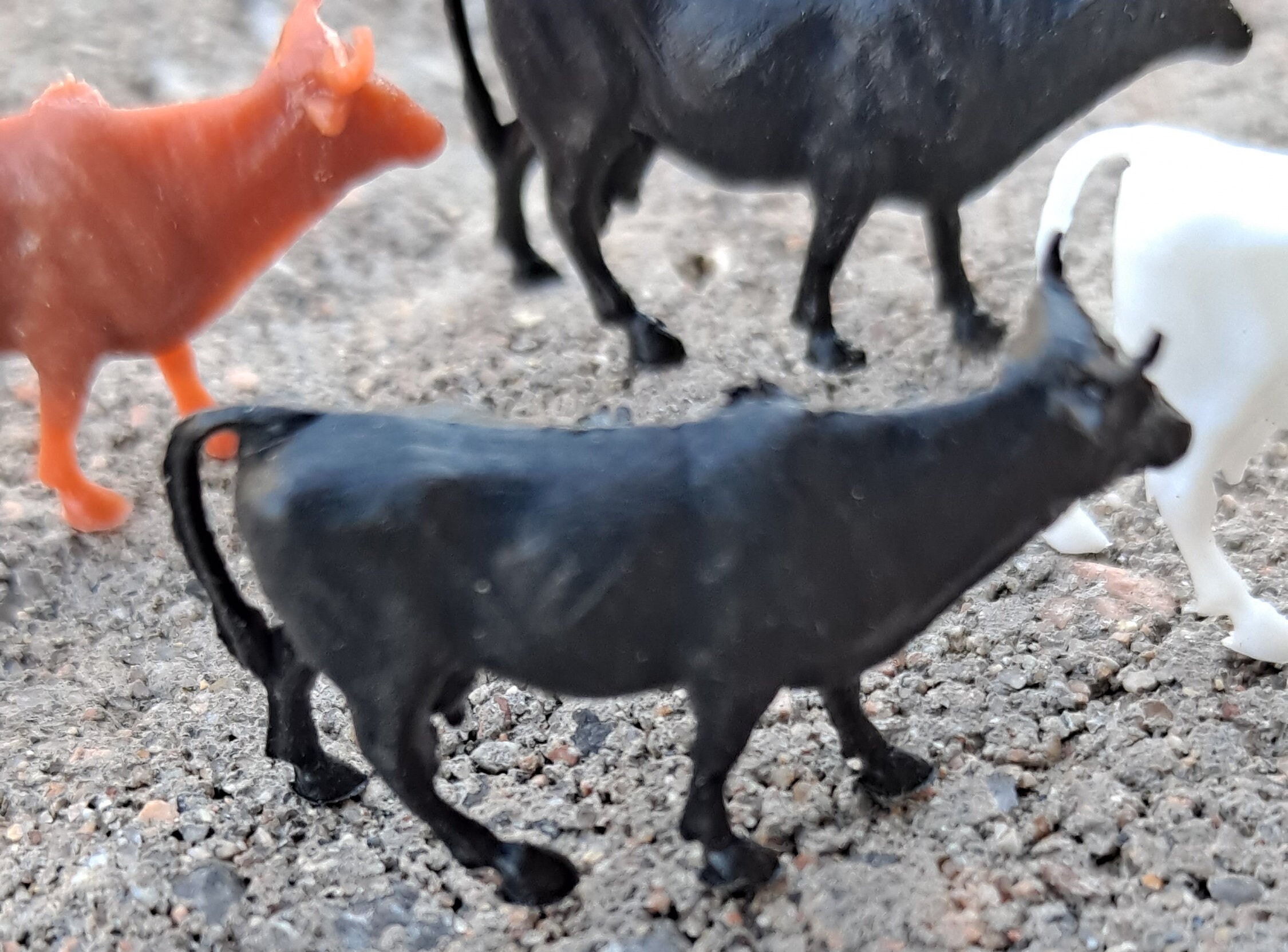 Vintage Mini Miniature Cows Cattle Western 4H Christmas Advent Snow ...