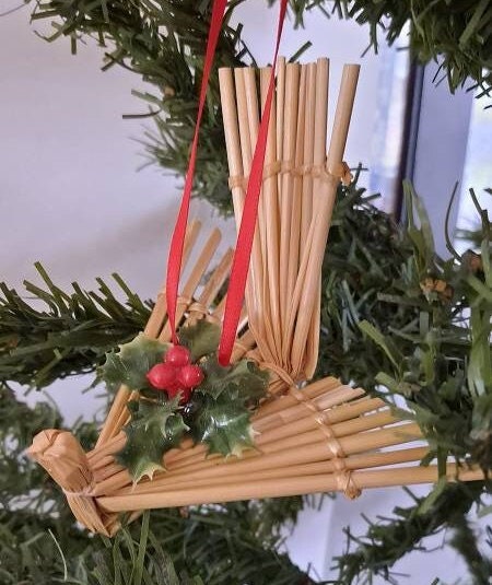 Scandanavian Straw Birds Doves Ornaments - Etsy