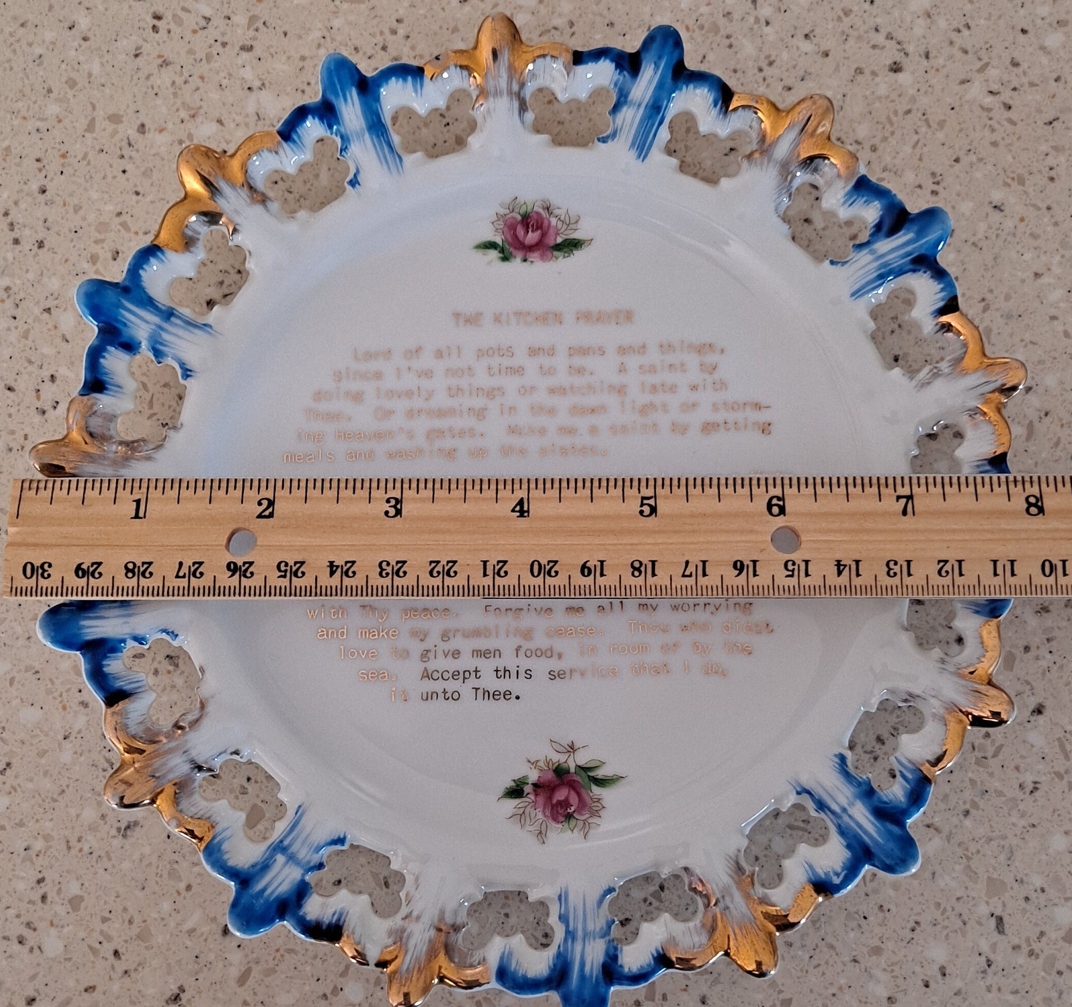 Vintage Decorative Kitchen Prayer Plate With Hanger - Etsy