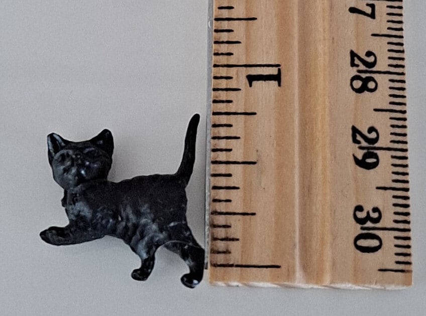 Mini Plastic Black Cat Miniature, Craft, Toy, Diorama, Dollhouse ...