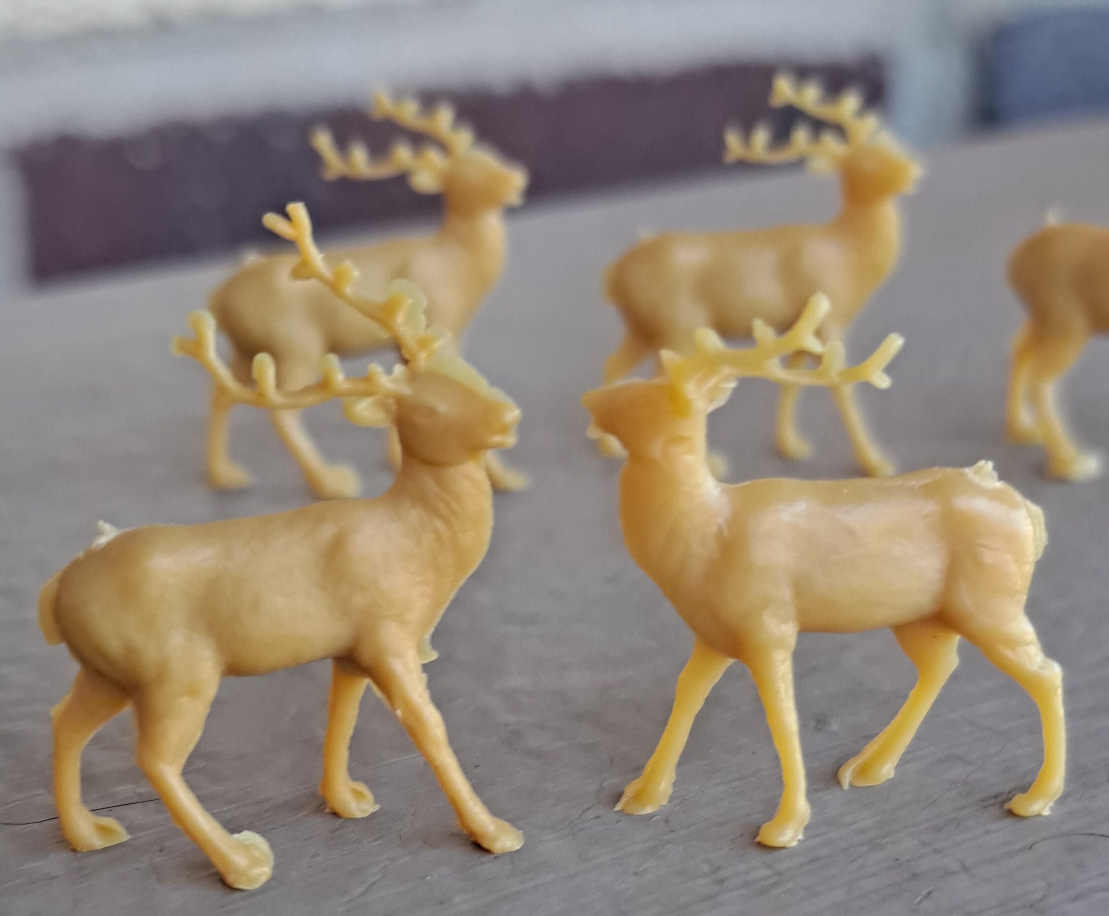 Vintage Mini Miniature Antelope Reindeer Deer Christmas Advent Snow ...