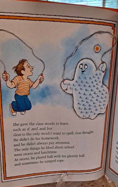 Gus Goes to School Book Hard Cover Ghost Halloween Book by - Etsy