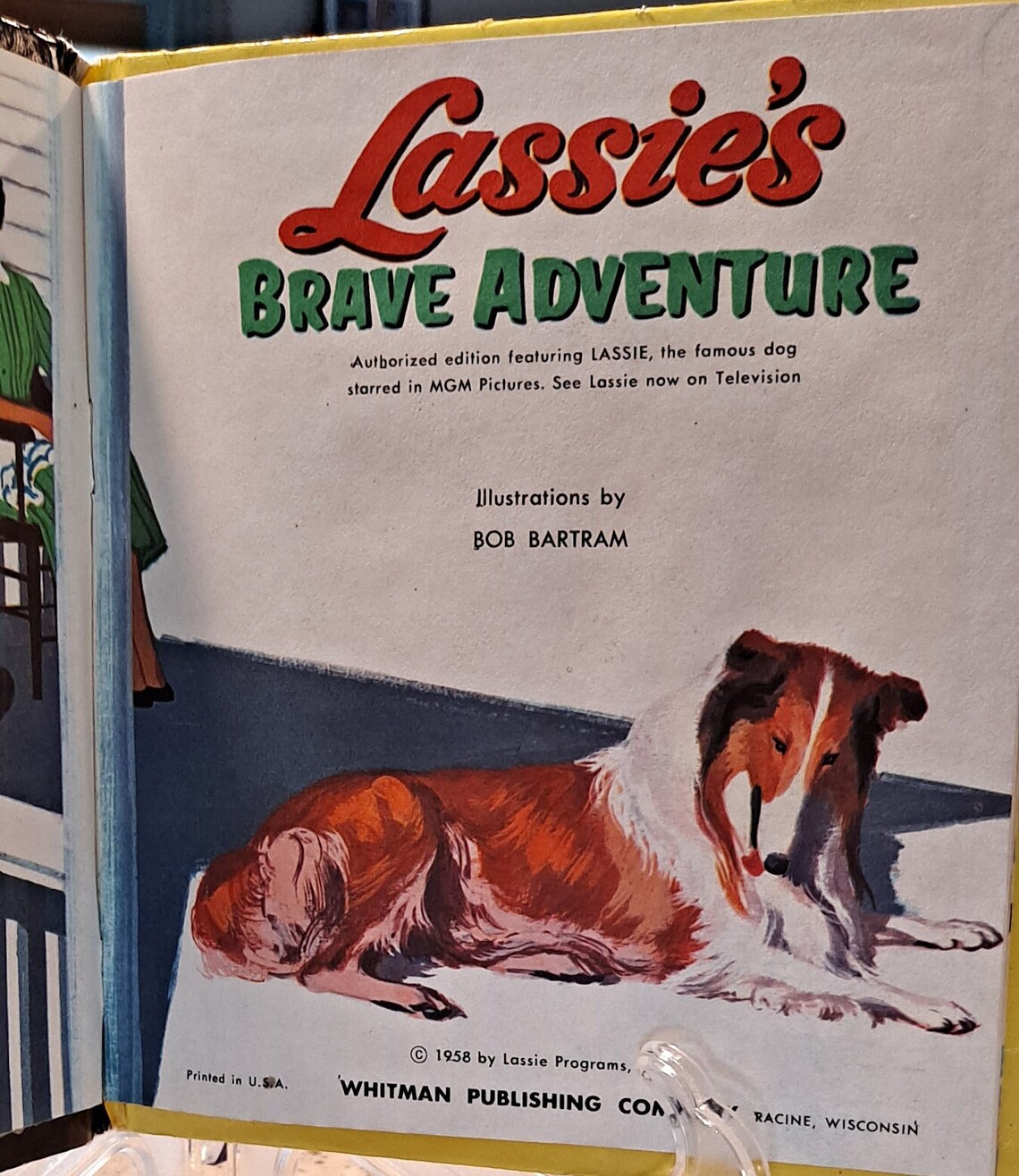 Lassie's Brave Adventure Hardcover Book 1958 Whitman Tell-a-tale ...