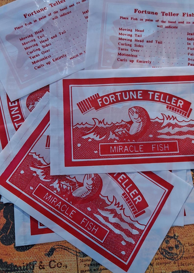 Retro Magic Fortune Telling Fish 12pcs - Etsy