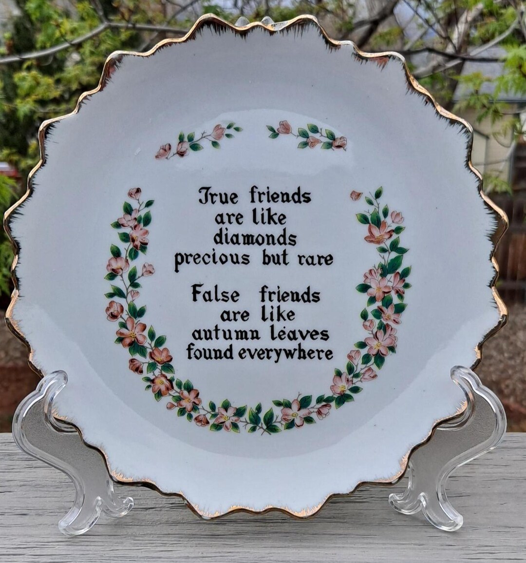 Vintage Decorative "friends Poem" Plate - Etsy