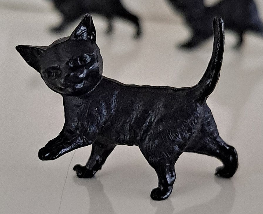 Mini Plastic Black Cat Miniature, Craft, Toy, Diorama, Dollhouse ...