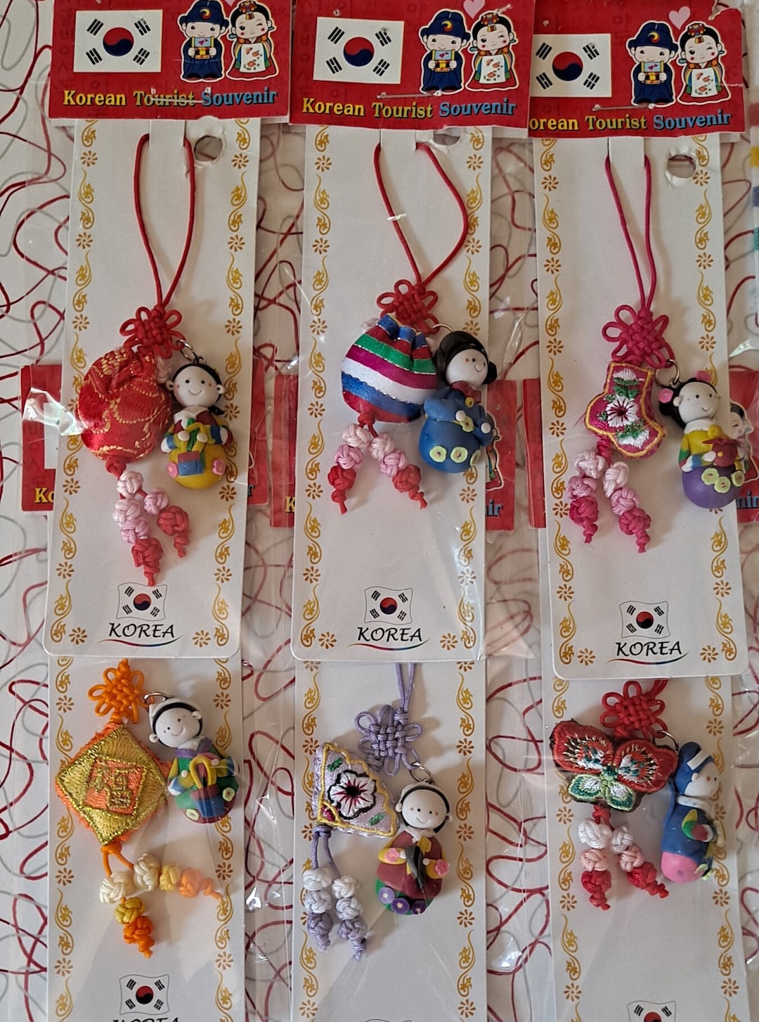 Korean Handmade Little Clay People Phone Charm, Keyring Charm, Souvenir ...