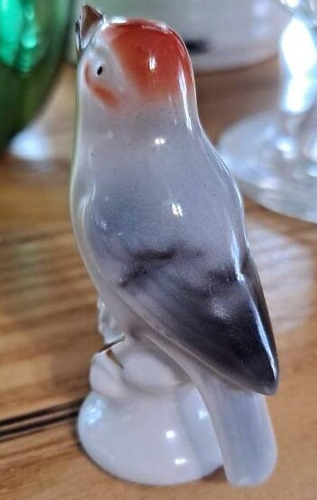 Small Red Head Bird Figurine Porcelain Ceramic Collectible - Etsy