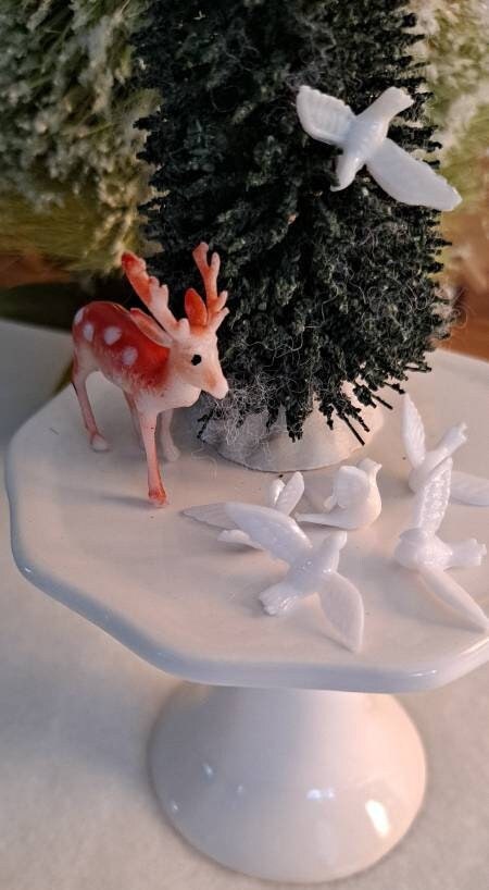 Miniature Plastic White Birds, Doves, Christmas, Easter, Fairy Garden ...
