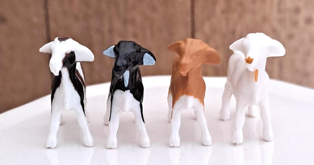 Miniature Vintage Plastic Goats, Retro Farm Animal Figures, Diorama ...