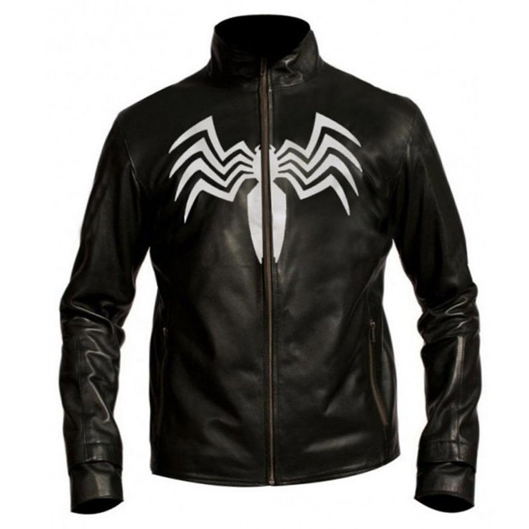 Spiderman Homecoming Black Venom Leather Jacket Men's - Etsy