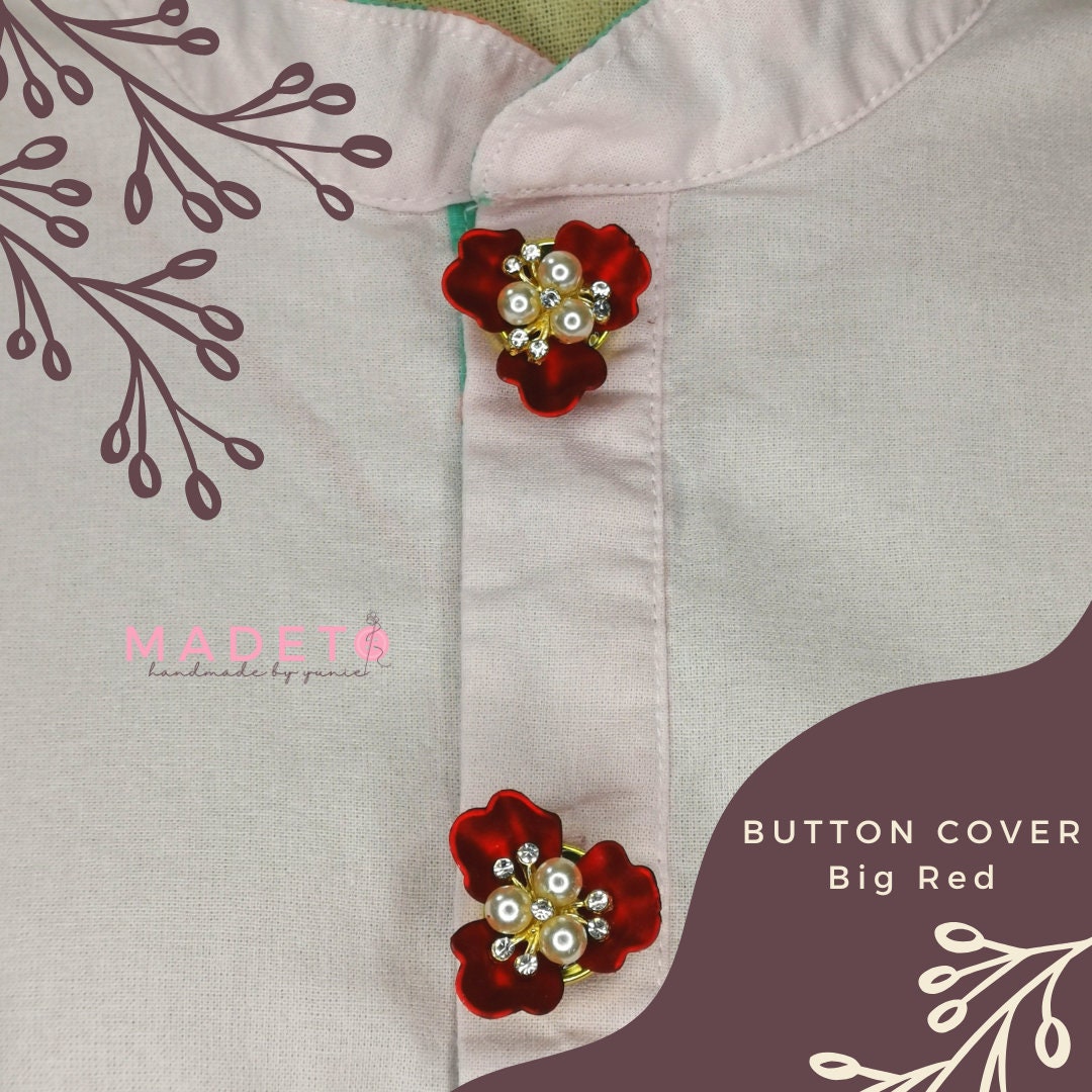 Clip on Button Cover Button Accessories Button Glam up 1 Pair set of 2 ...