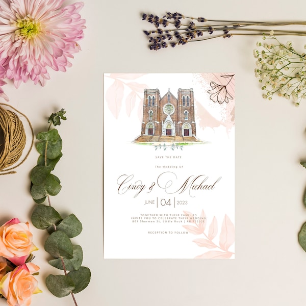 Church Wedding Invitation - Etsy