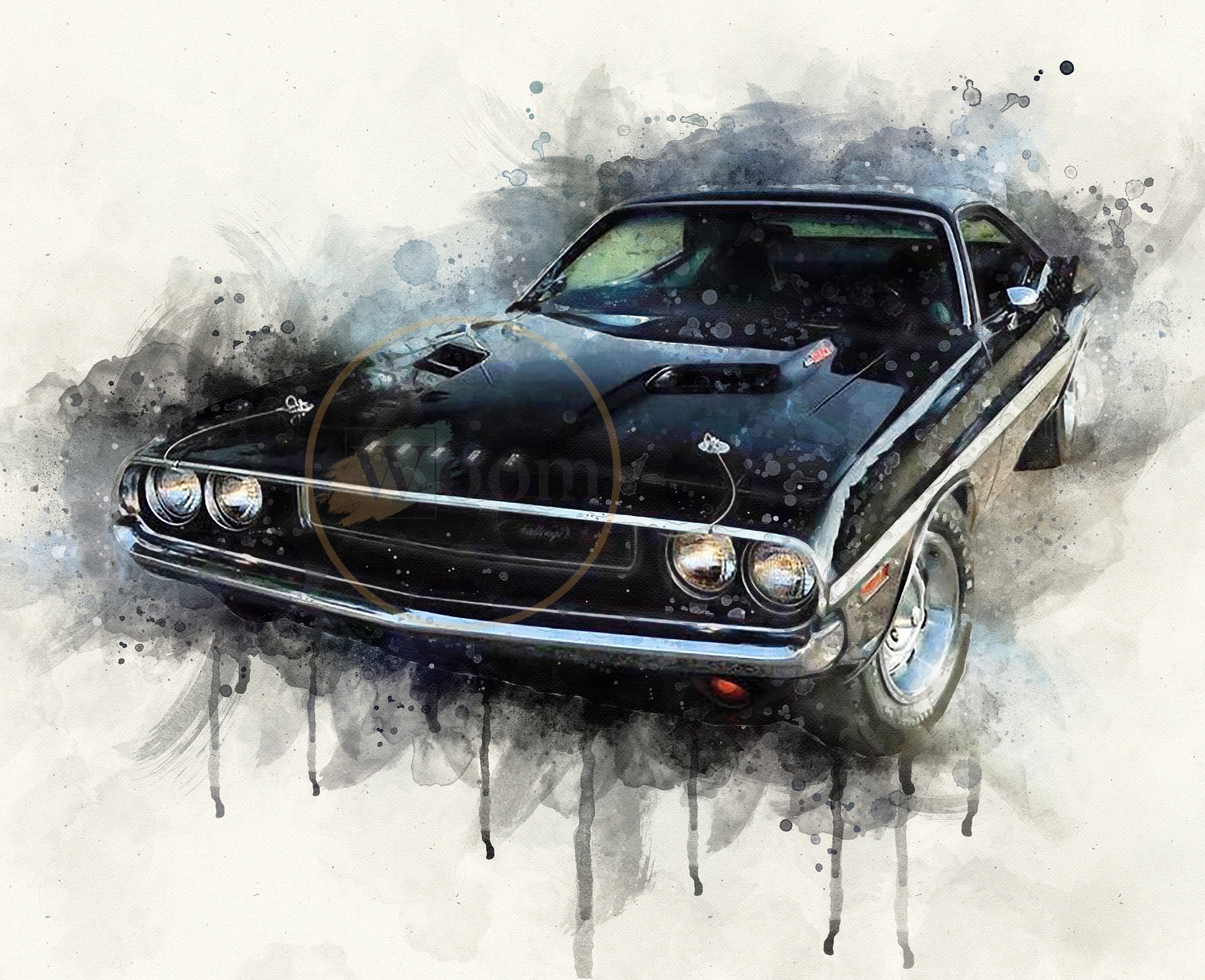 Custom Car Portrait Car Portrait From Photo Father's Day - Etsy