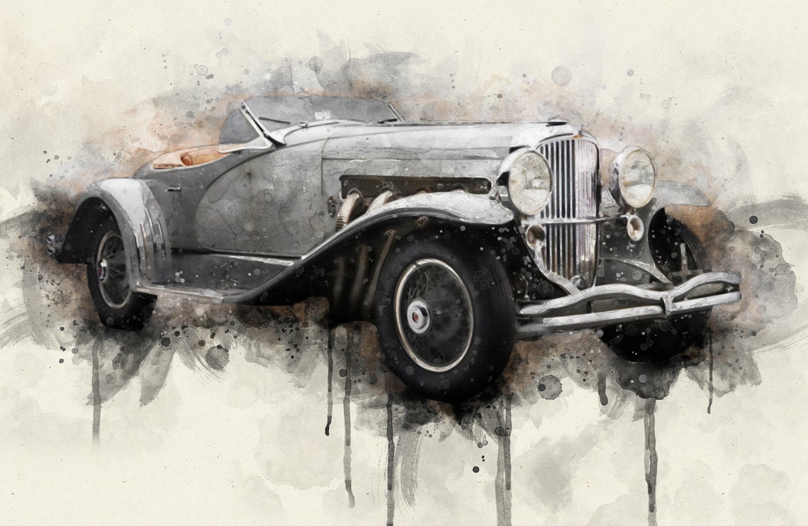 Custom Car Portrait Car Portrait From Photo Father's Day - Etsy