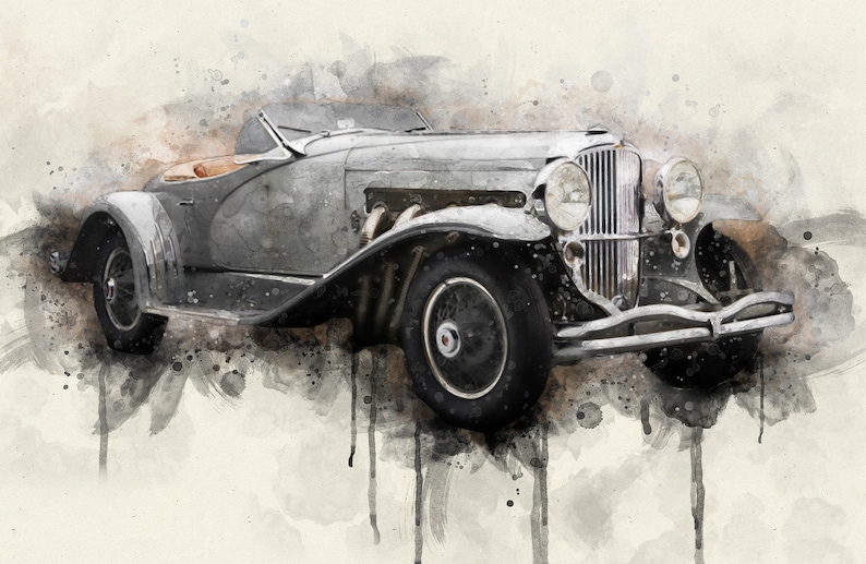 Custom Car Portrait, Car Portrait From Photo, Father's Day Gift, Car ...