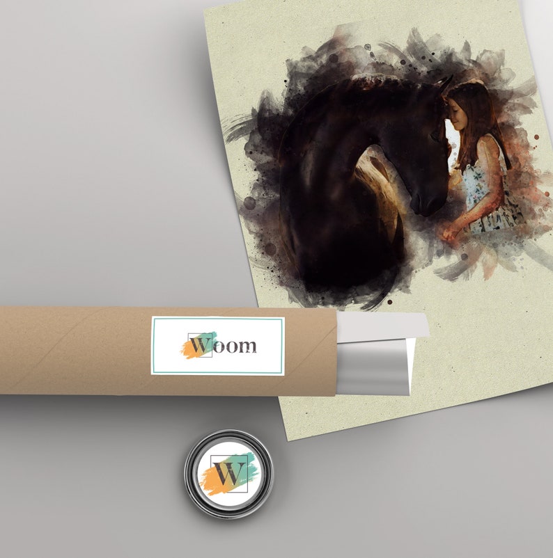 Custom Horse Watercolour Custom Drawing Horse Portrait From Photo ...