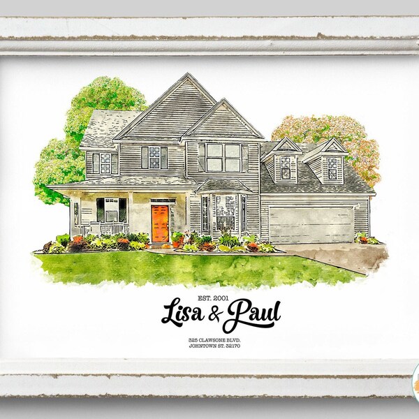 Watercolor Home Portraits - Etsy