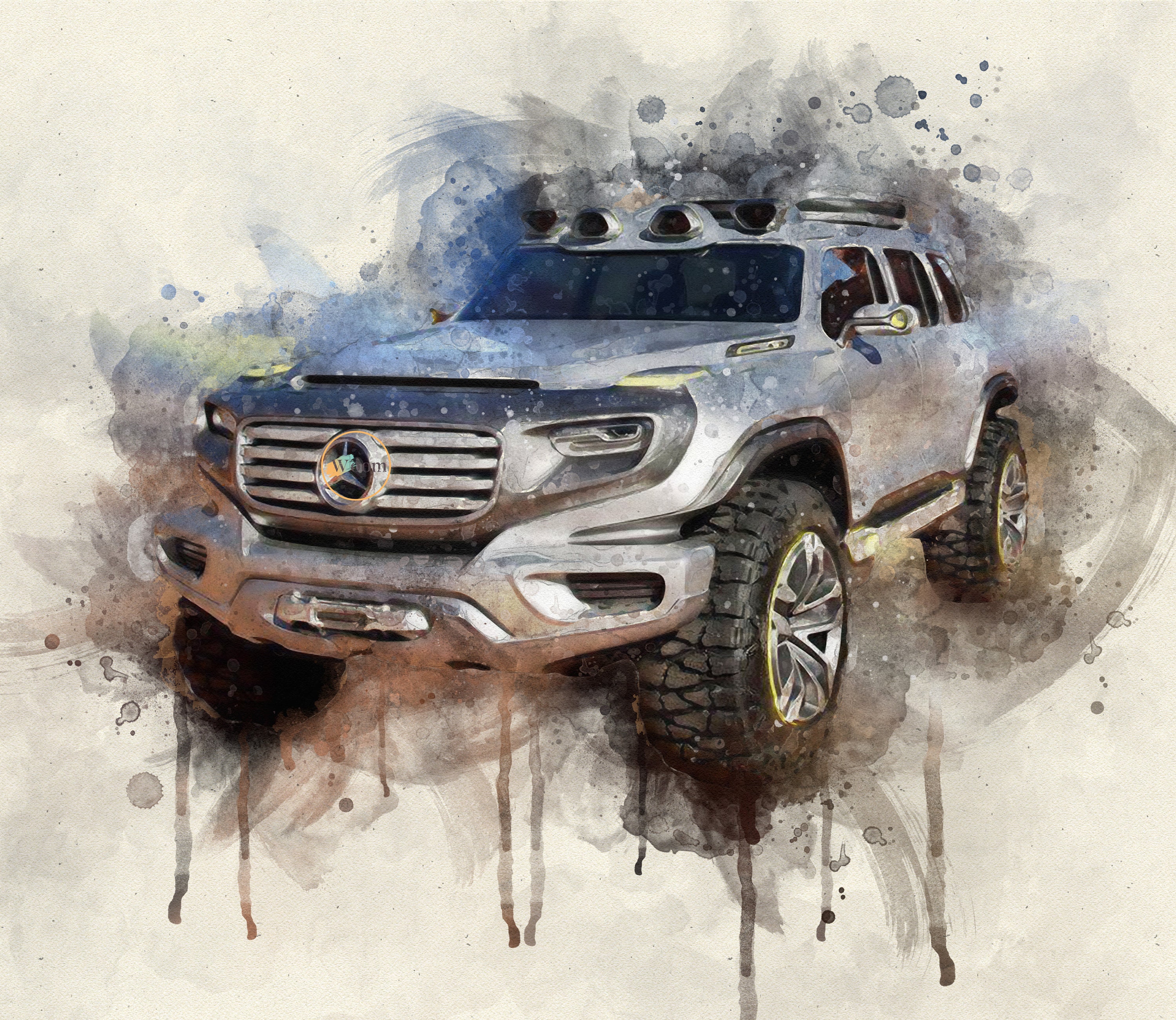 Custom Car Portrait Car Portrait From Photo Father's Day - Etsy