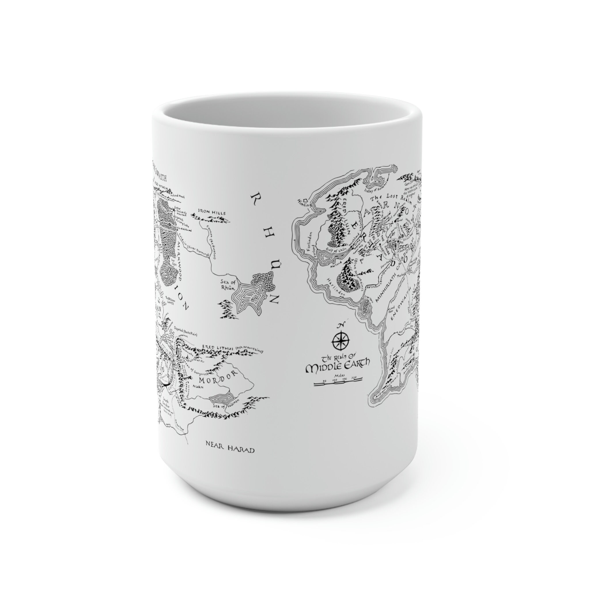 Middle Earth Map Mug 15oz Lord of the Rings Coffee Gift - Etsy
