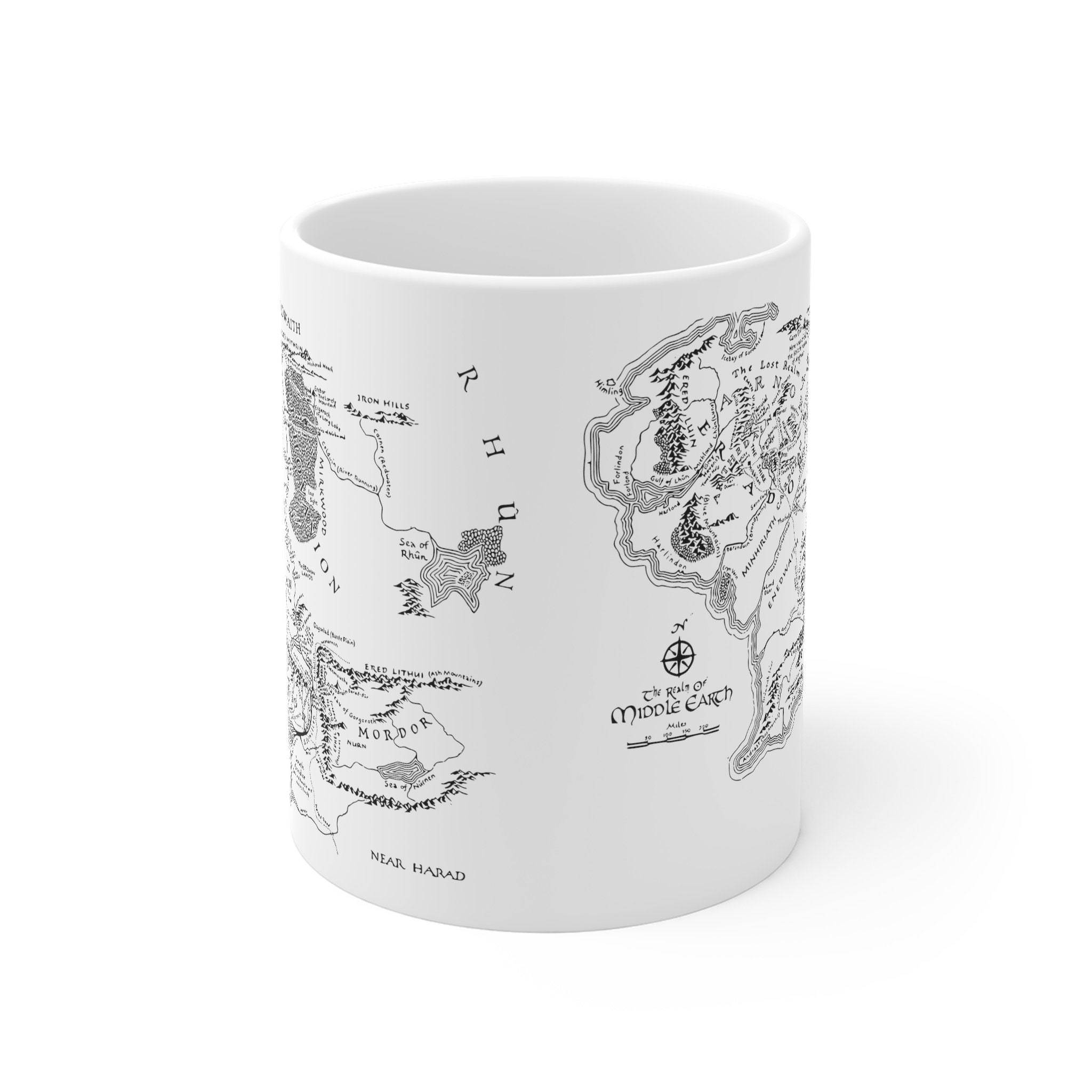 Middle Earth Map Mug Lord of the Rings Coffee Gift - Etsy Australia