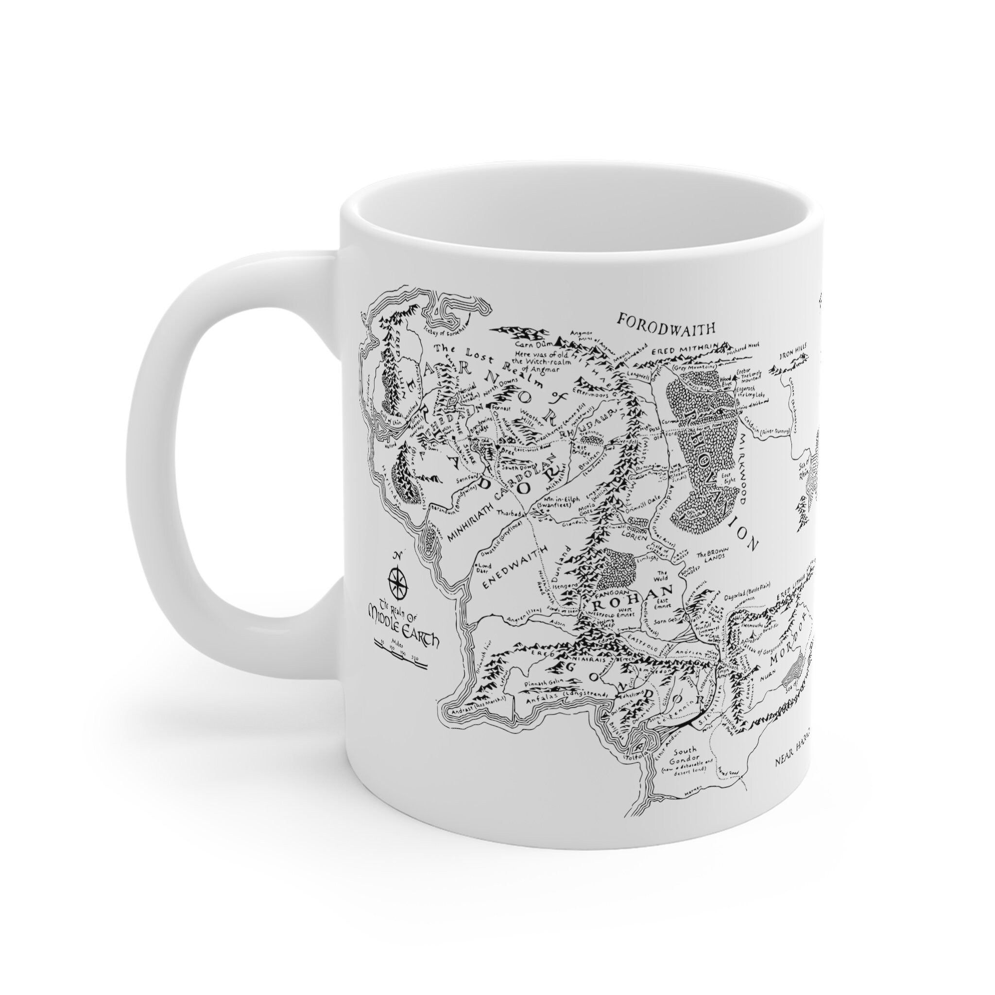 Middle Earth Map Mug Lord of the Rings Coffee Gift - Etsy Australia