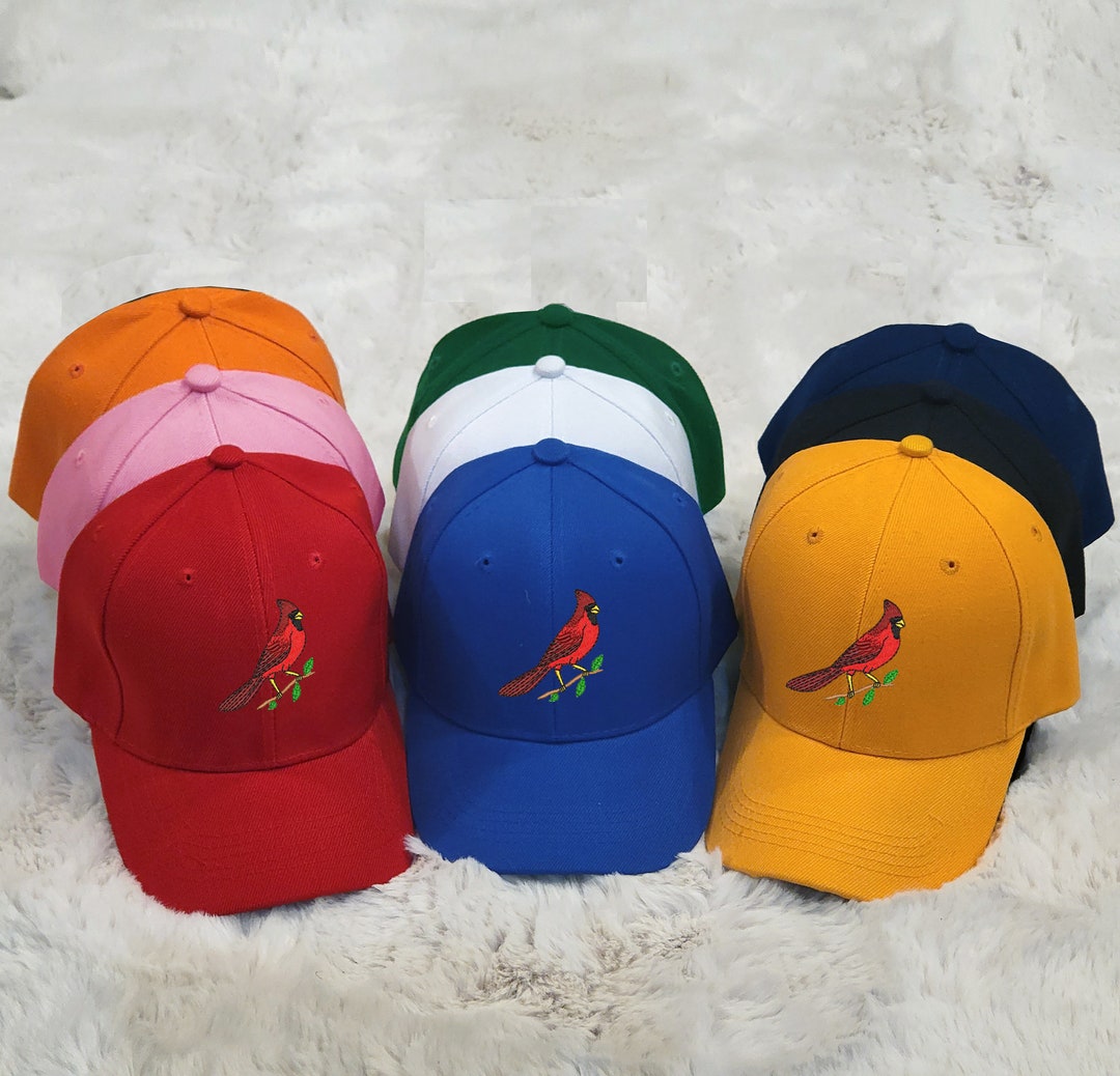 Kids Hat, Cardinal Red Bird Embroidered Kid's Baseball Cap, Toddler Hat ...
