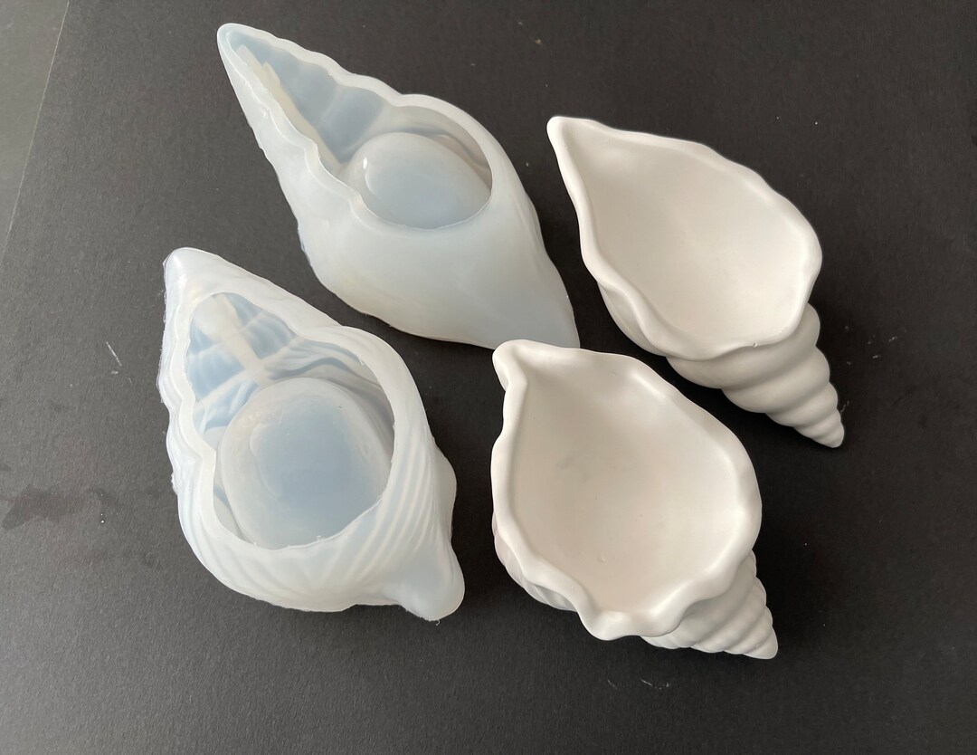 Mold - Shell Shape 2 Sizes. Easy to Make Concrete Shell Shape, Silicone ...